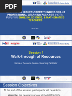 Landing Page - Higher Order Thinking Skills (HOTS) Teachers' Training | PDF | Teachers | Learning