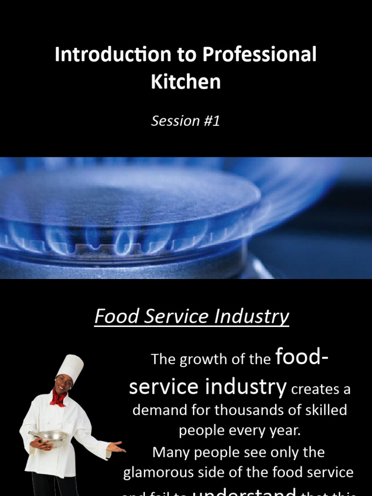 session 1 Introduction | PDF | Chef | Kitchen