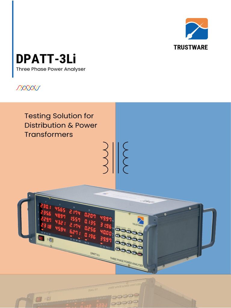 Three Phase Power Analyser DPATT-3Li | PDF