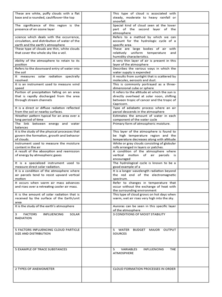 Identify Me! | Download Free PDF | Atmosphere Of Earth | Cloud
