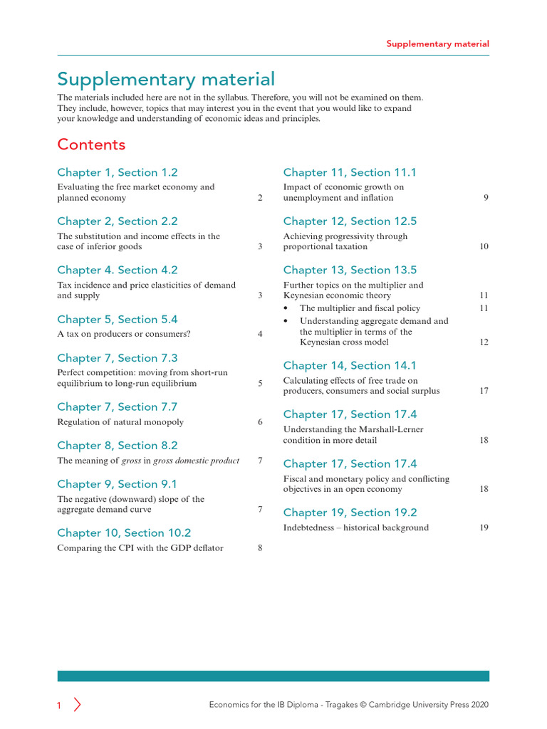 Supplementary Material Ib Economics | PDF | Tax Incidence | Monopoly
