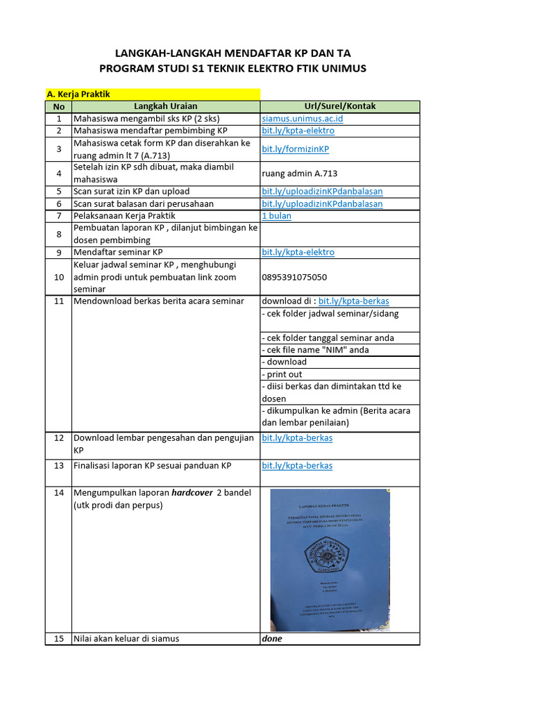 Panduan KP & TA Teknik Elektro UNIMUS | PDF | Teknologi & Rekayasa