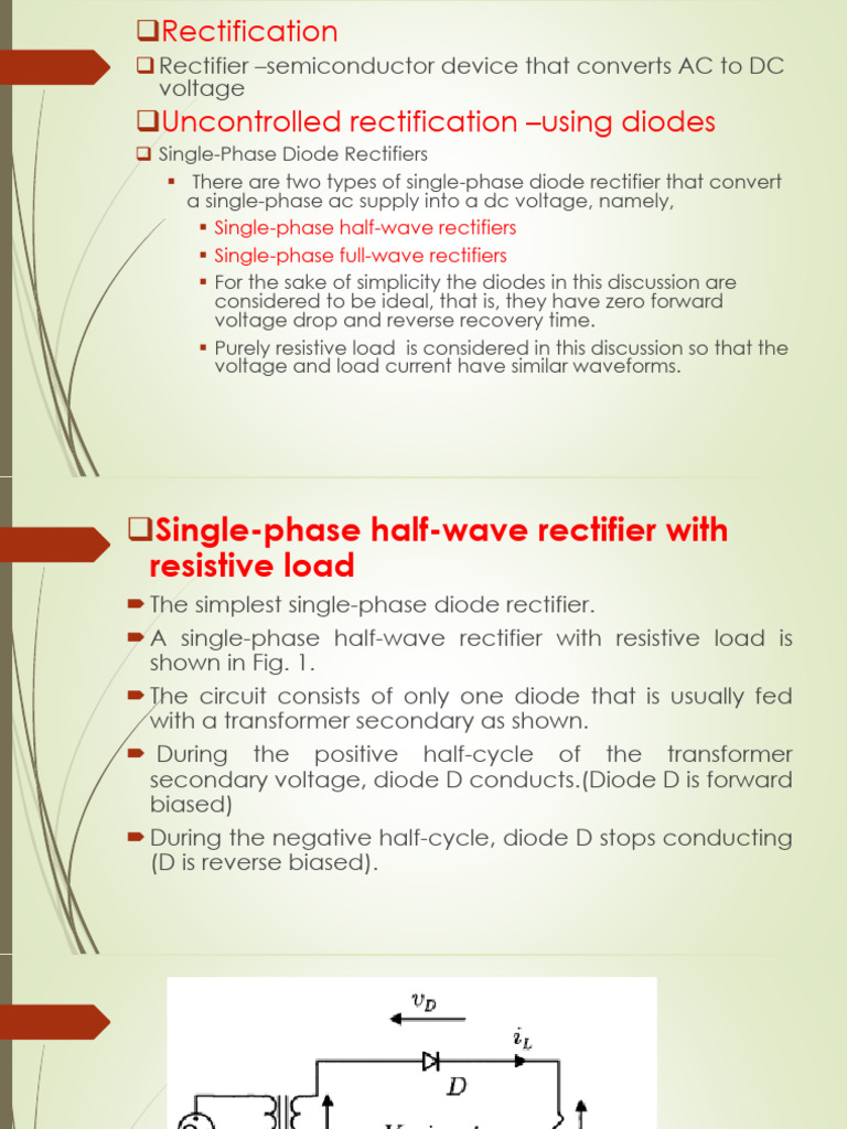Rectification Notes Lecture Notes | PDF | Rectifier | Diode