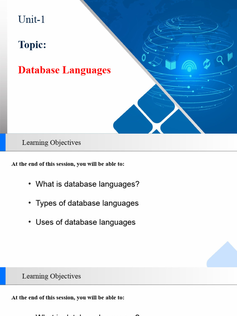 UNit1 - Database Languages | Download Free PDF | Databases | Software ... UNit1 - Database Languages | Download Free PDF | Databases | Software ...