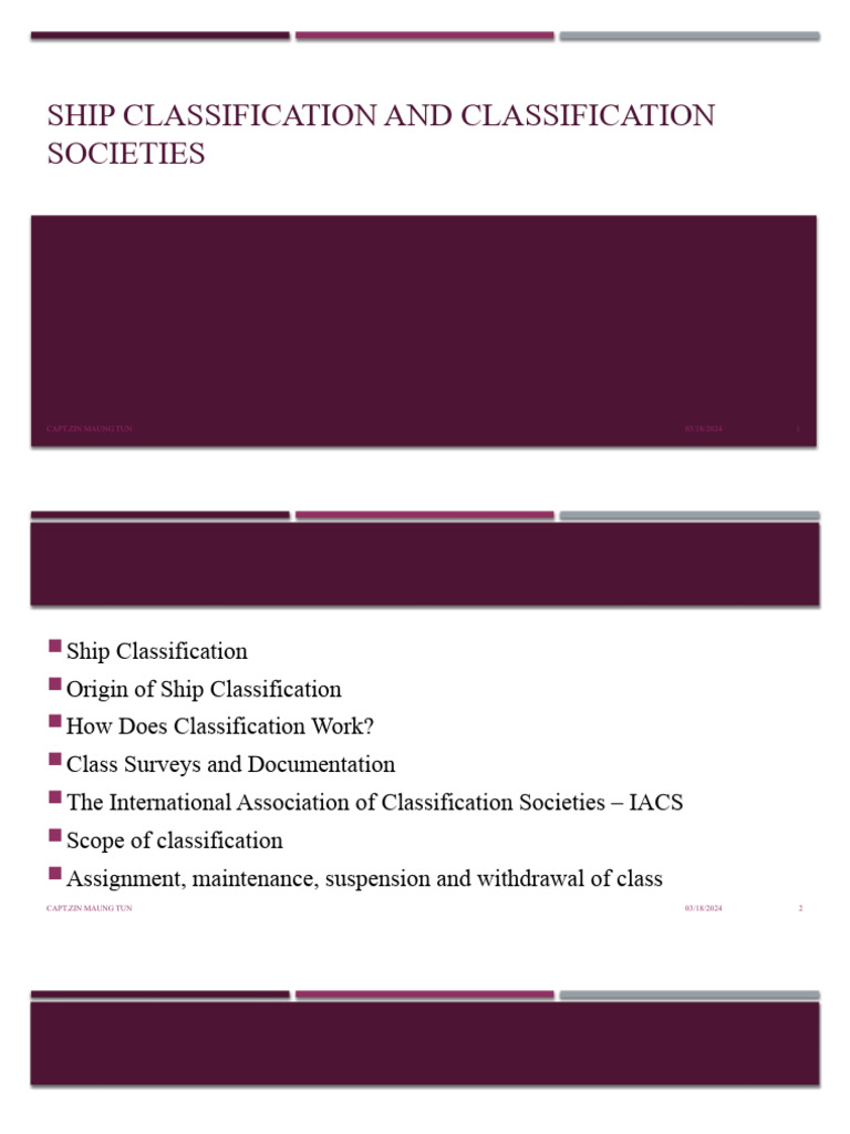 SHIP CLASSIFICATION and Classification SocietiesZMT | PDF | Shipping ...