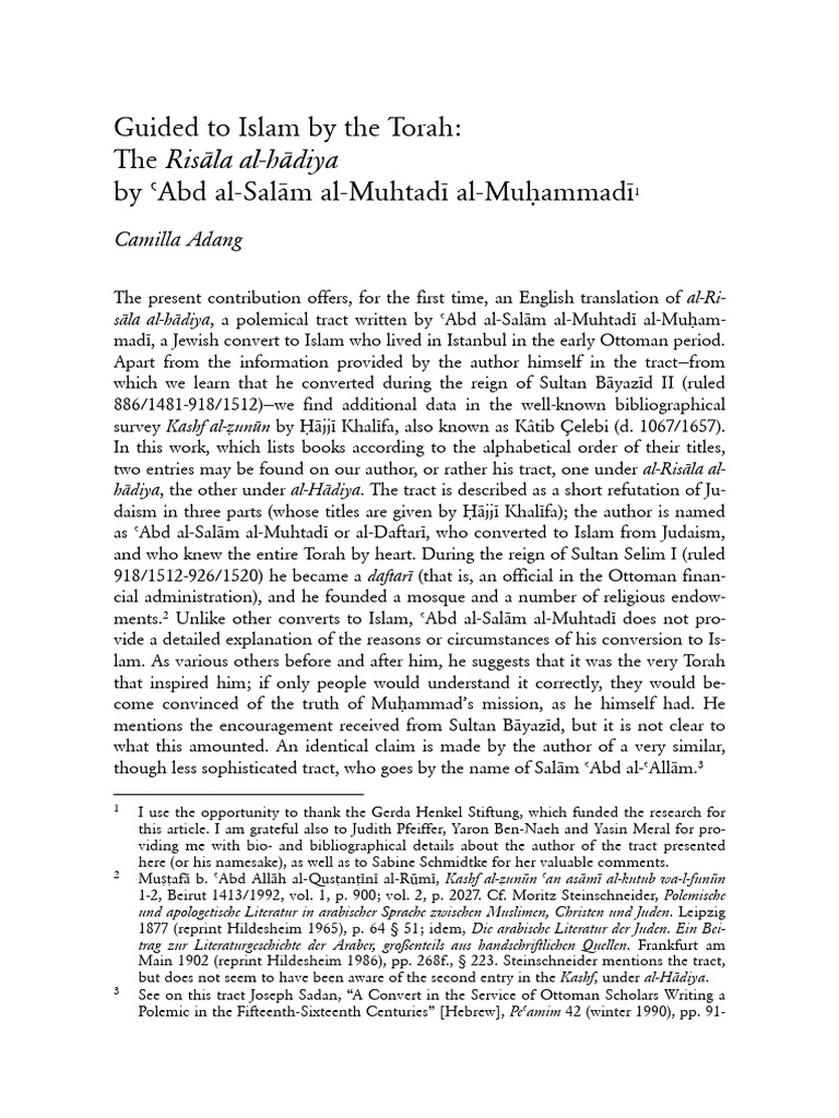 Guided To Islam by The Thora - Abd Al-Salam Al-Muhtadi | PDF | Torah ...