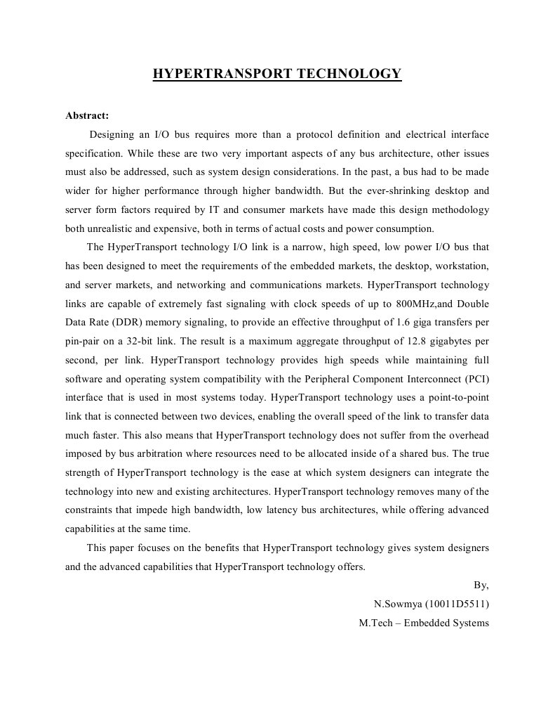 Hyper Transport Technology | PDF | Technology & Engineering | Computers