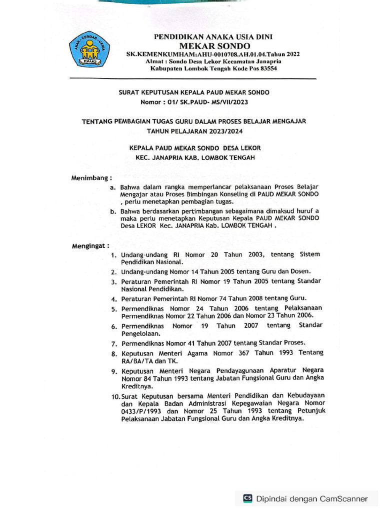 SK PBM M.sondo 2021,2023-Dikompresi | PDF