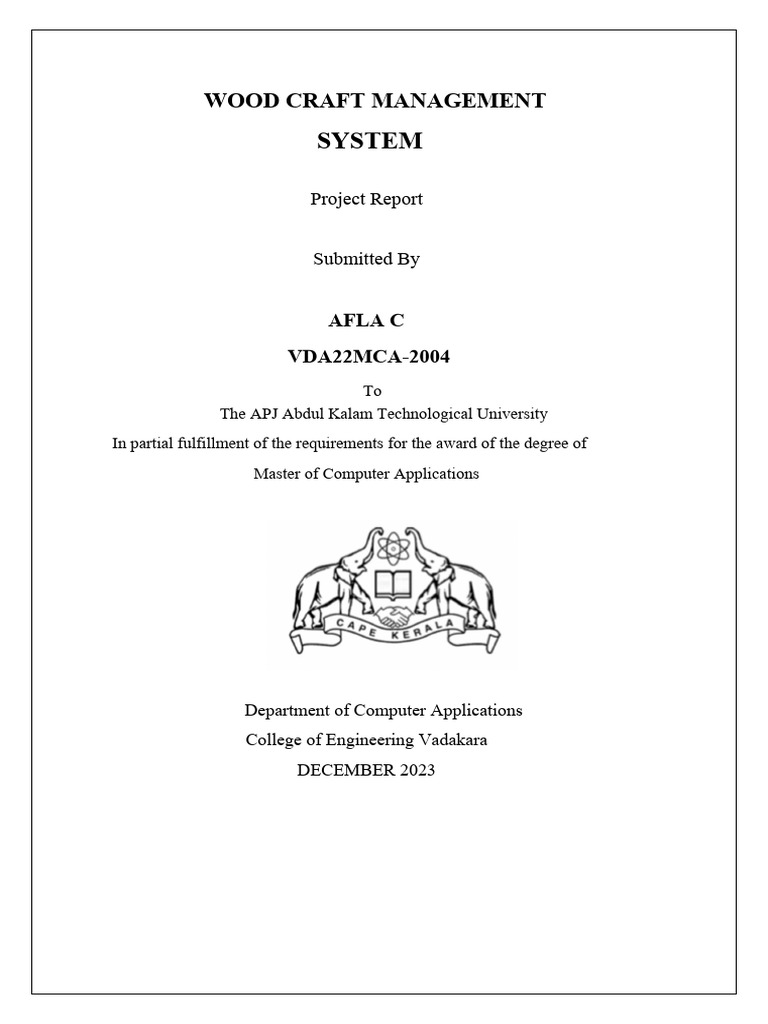 Wood Craft Management1 | PDF | Software Development Process | Computing