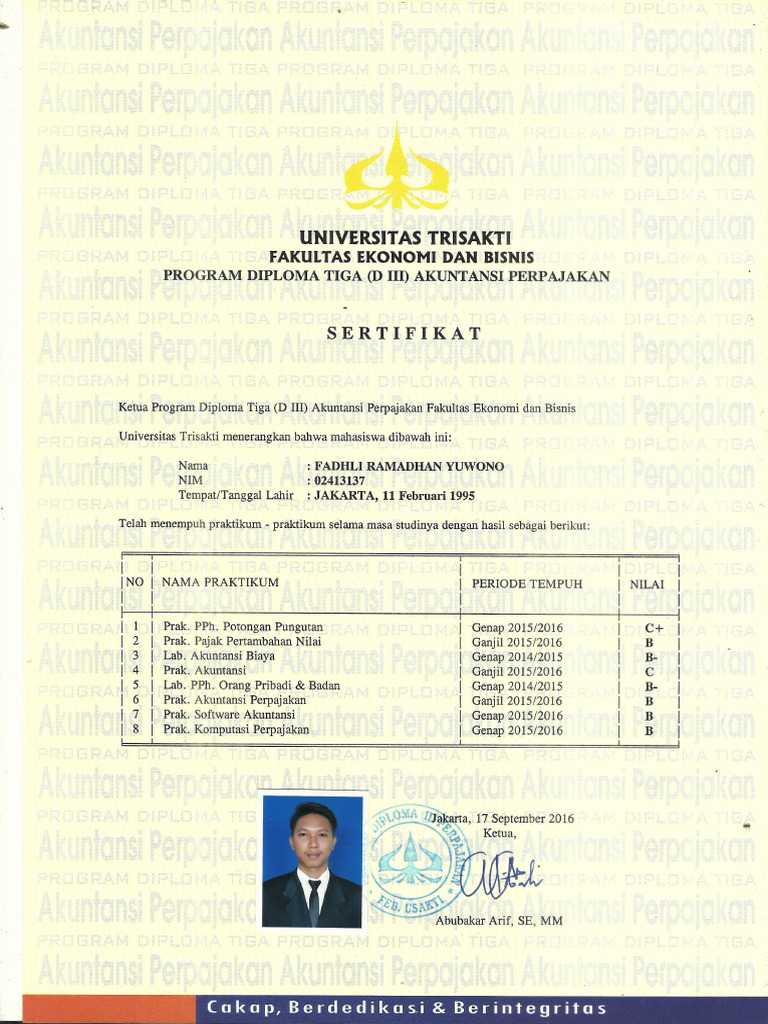Sertifikat Praktikum | PDF