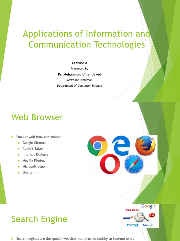 Ict Lecture 8 Pdf World Wide Web Internet And Web