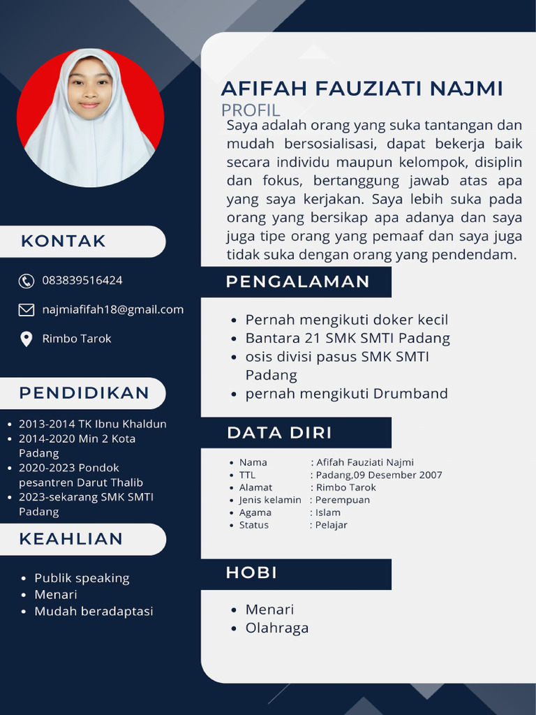 CV Prakerin Afifah | PDF