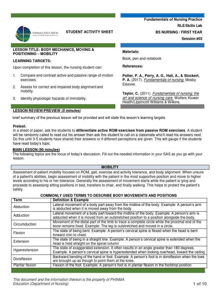 Sas 3 PDF | PDF | Anatomical Terms Of Motion | Vertebral Column