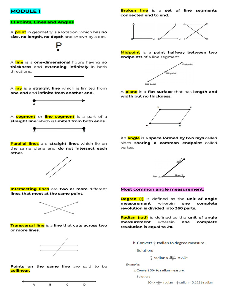 Solid Mensuration Reviewer | PDF | Line (Geometry) | Polygon