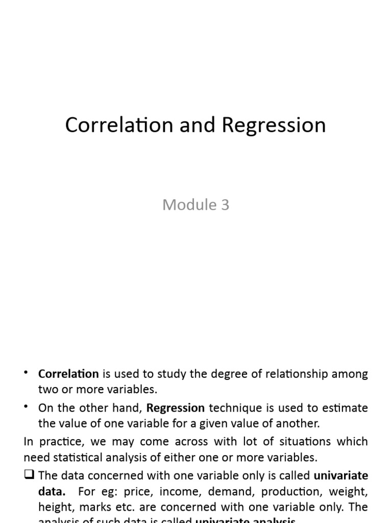 Correlation and Regression | PDF | Linear Regression | Coefficient Of Determination