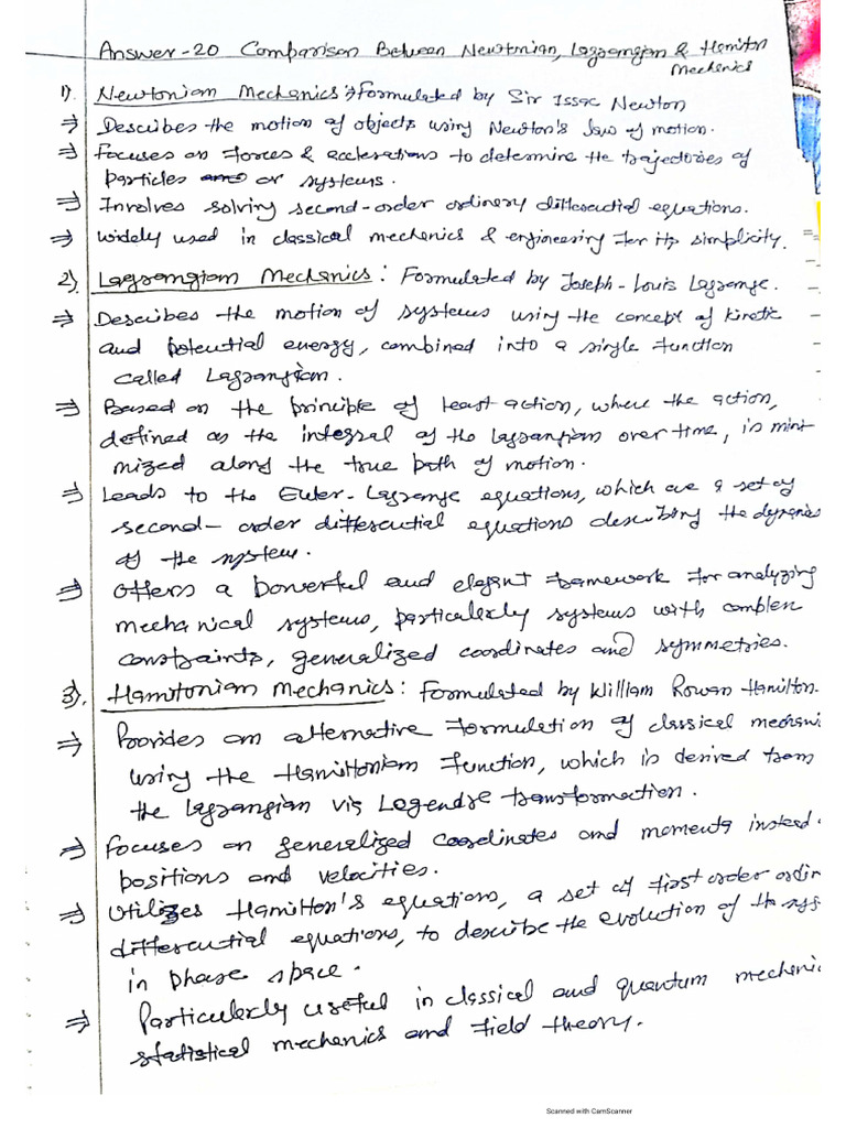 MSC Question Answers | PDF