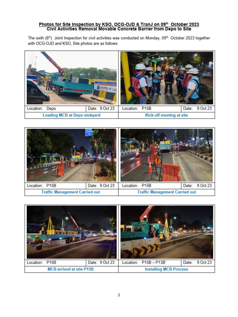 Site Activities and Photos Civil Works 9okt2023 | PDF