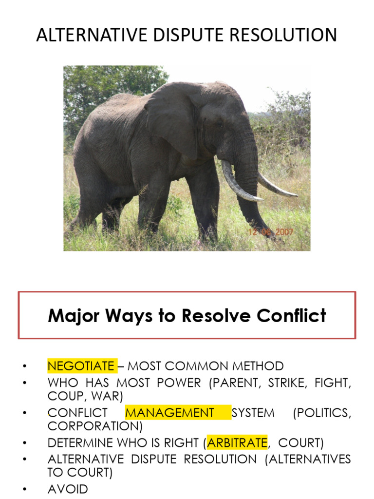 Adr Lecture Introduction | PDF | Mediation | Alternative Dispute Resolution