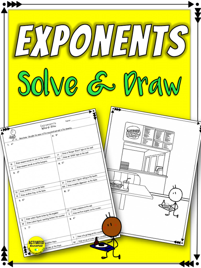 Exponents Solve Draw Practiceand Review | PDF | Exponentiation | Computing