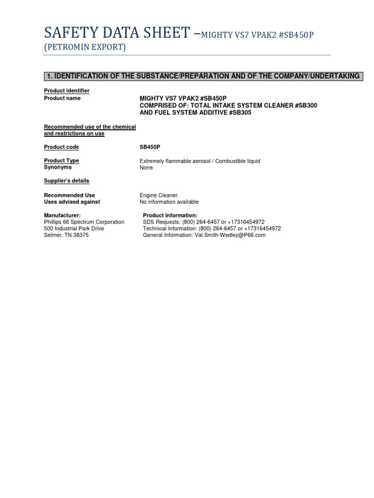 MSDS Petro Min | PDF | Toxicity | Personal Protective Equipment