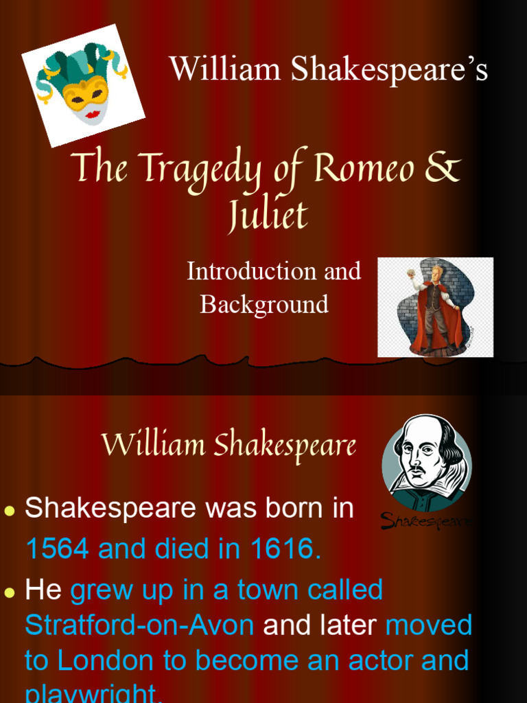 Background of Romeo and Juliet | PDF | Characters In Romeo And Juliet ...