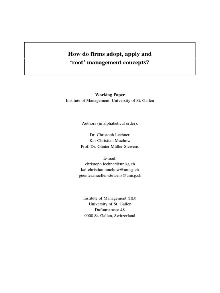 Management Concepts | PDF | Knowledge | Concept