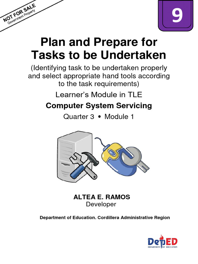 Tle Css9 Q3mod1 Plan and Prepare Altea Ramos Bgo v4 | PDF | Electrostatic Discharge | Electrical ...