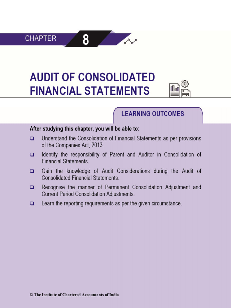 CH8 Audit of CFS | PDF | Financial Statement | Consolidation (Business)