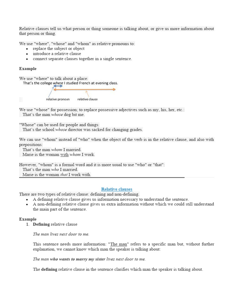 Relative Clauses | PDF | Language Mechanics | Linguistic Morphology