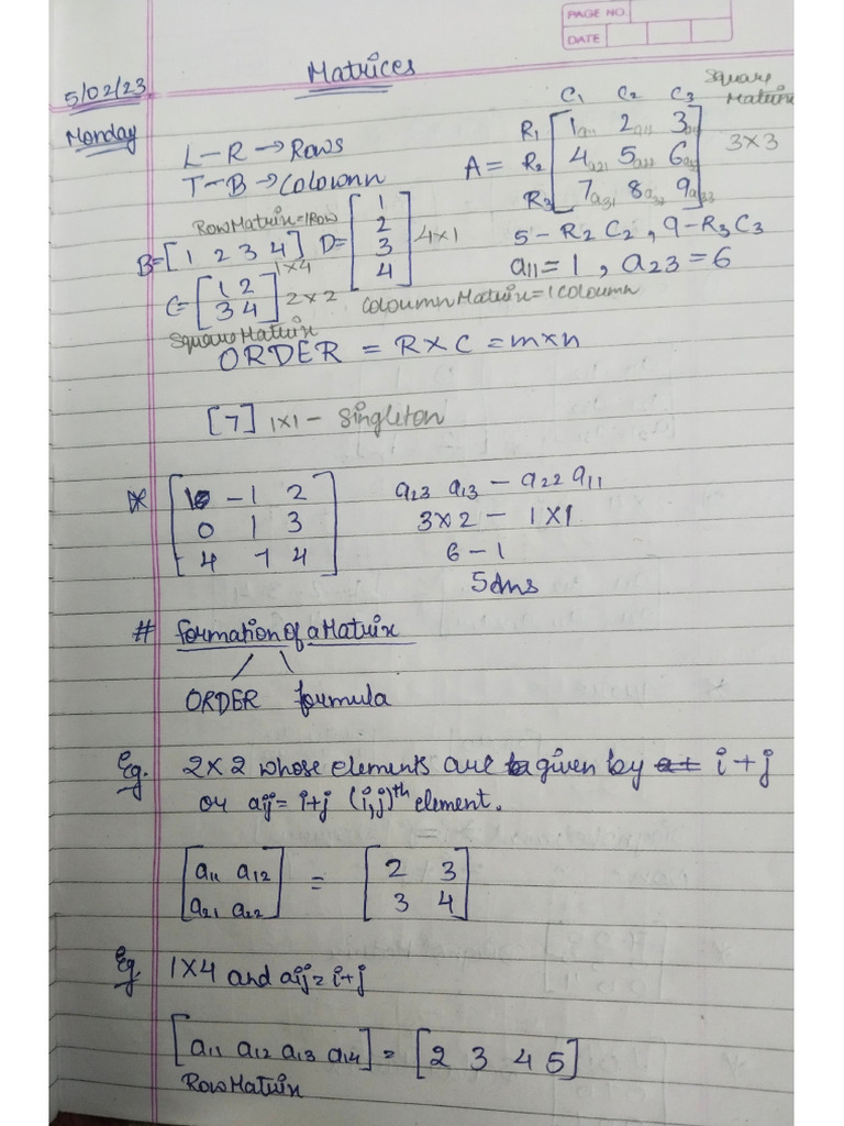 Matrices | PDF