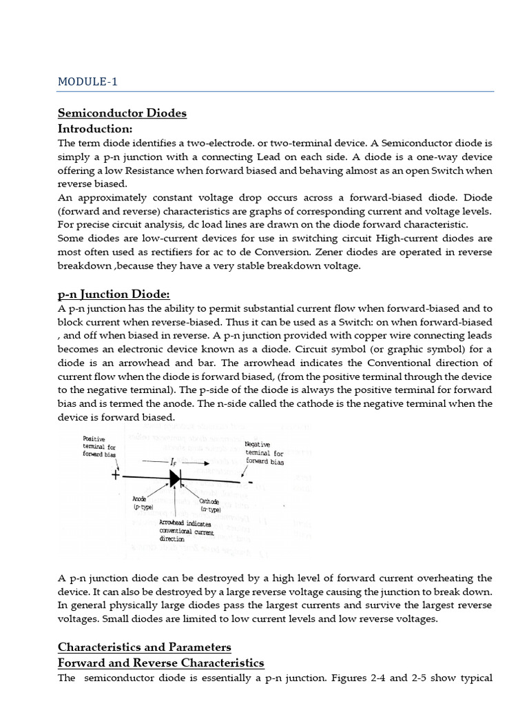 BBEE203 (Module 1) | Download Free PDF | Rectifier | P–N Junction