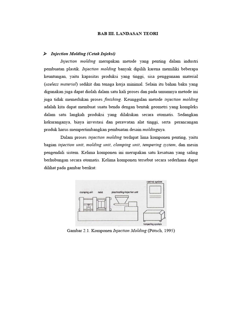 Komponen Utama dalam Injection Molding | PDF
