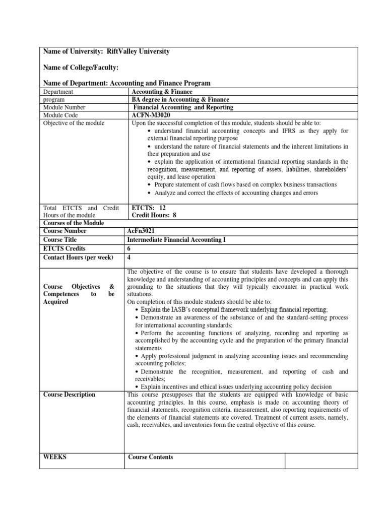 Intermediate Financial Accounting I | PDF | Financial Accounting ...