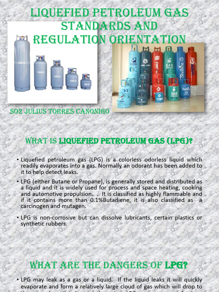 Liquefied Petroleum Gas Standards and Regulation 1 | PDF | Liquefied ...