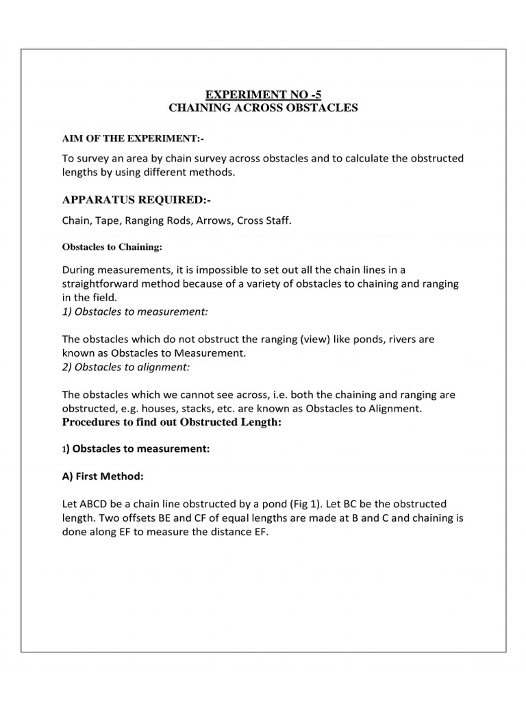 Land Survey Practice - I | PDF