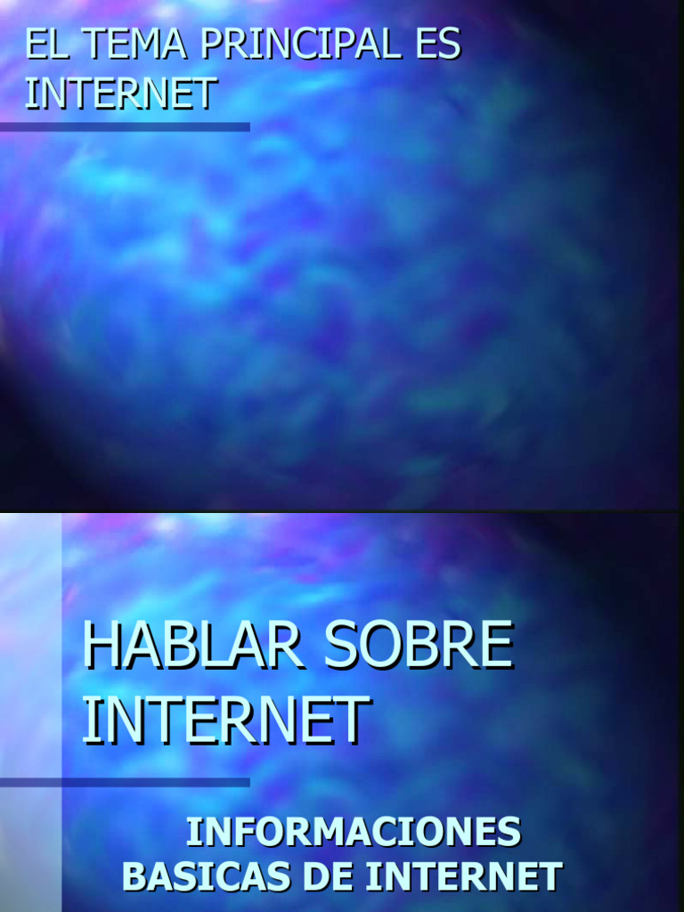 El Tema Principal Es Internet | PDF | Red mundial | Internet y web