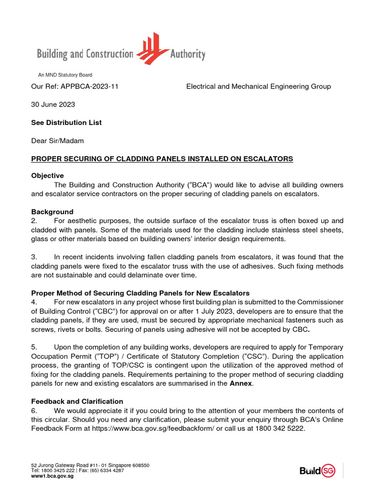 Securing Escalator Cladding Panels Guide | PDF