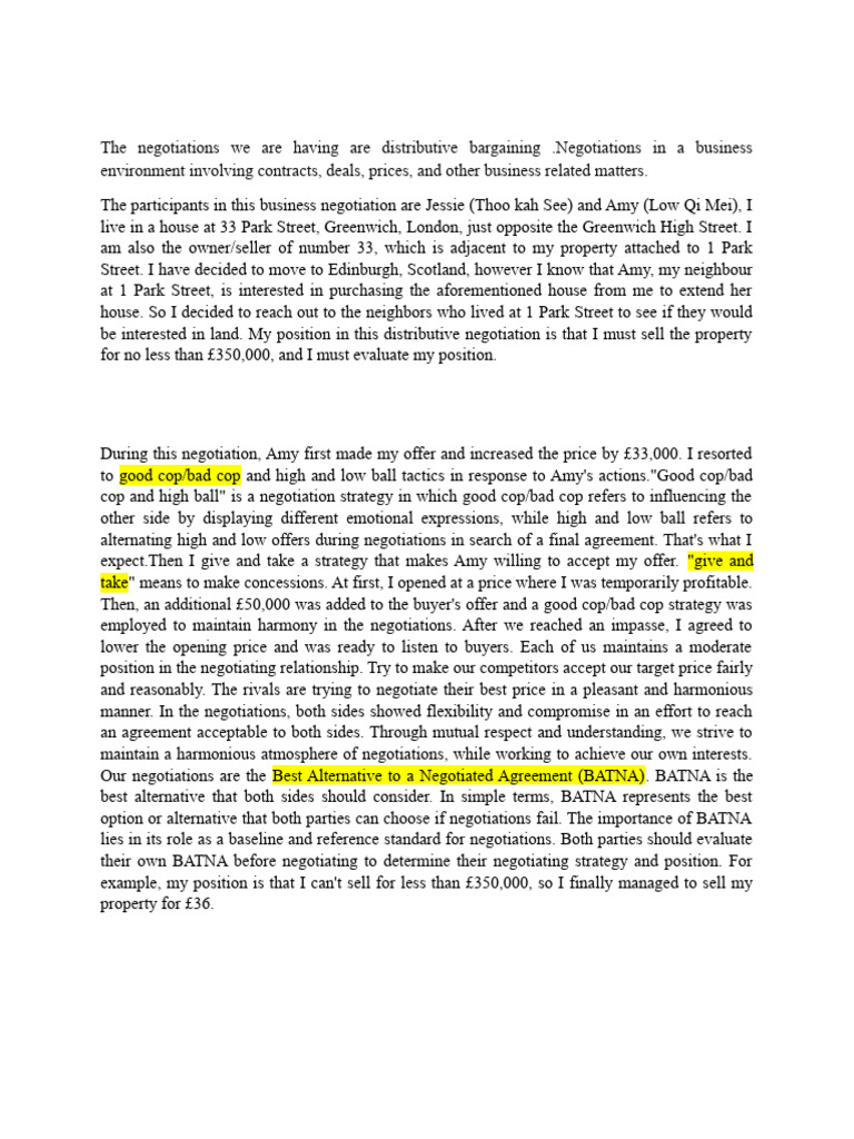 Simulation 1 Reflex Final | PDF | Negotiation | Economies