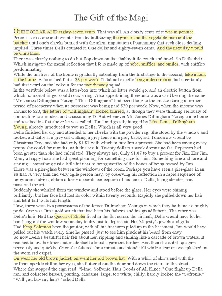 The Gift of The Magi | PDF