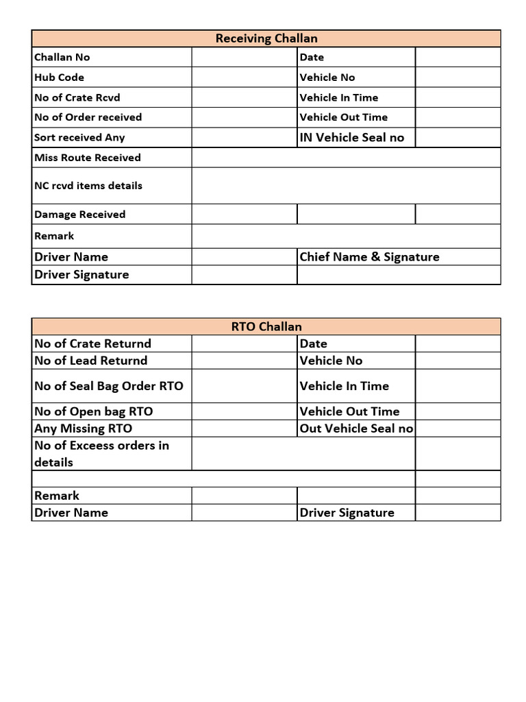 Challan Format | PDF