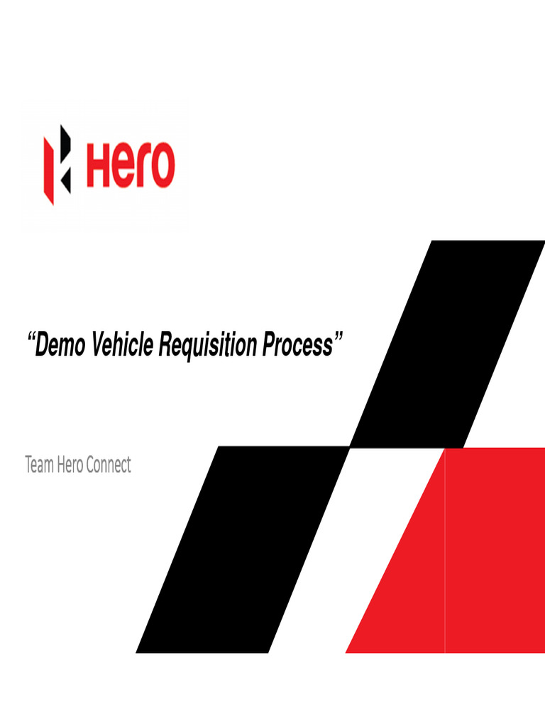 User Manual - Demo Vehicle Requisition Process | PDF