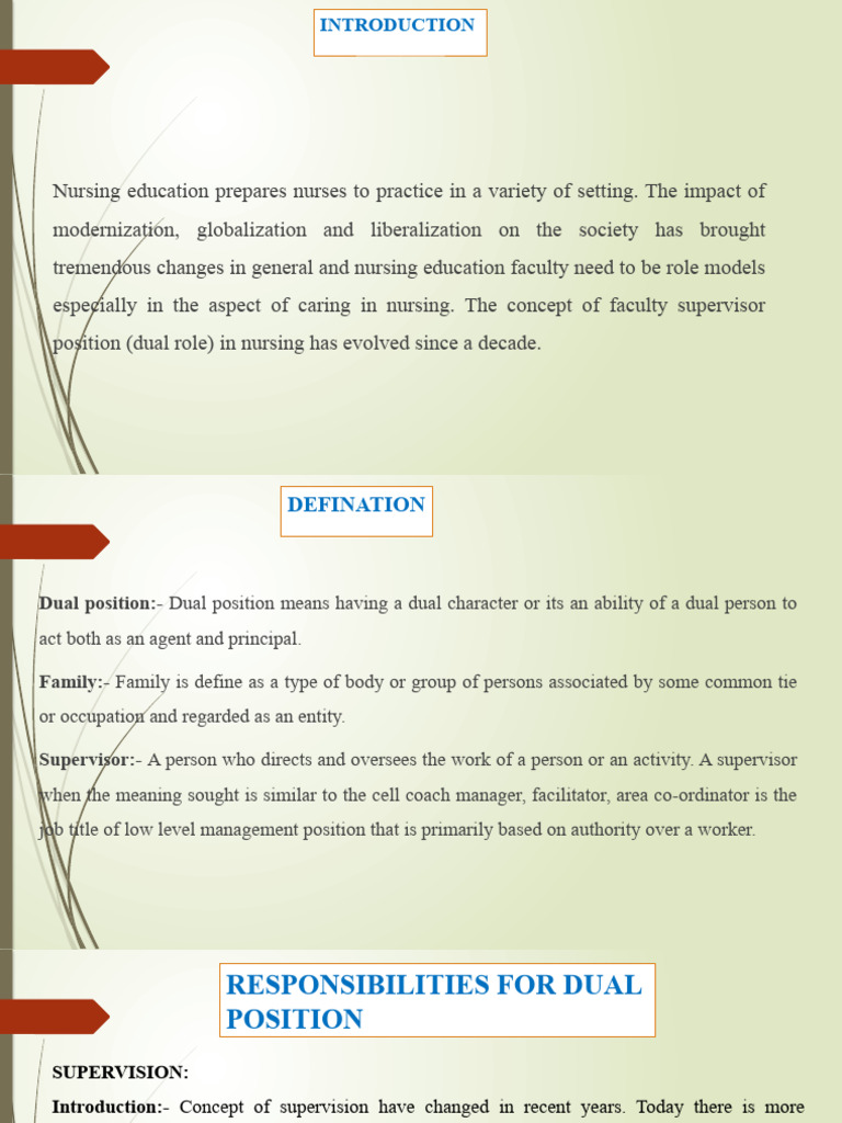 Dual Position of Nursing... | PDF | Nursing | Health Care