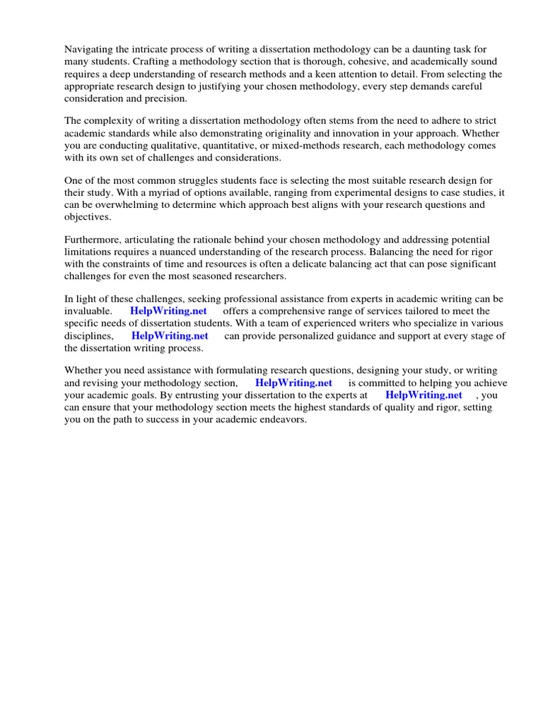 Guide To Writing Dissertation Methodology | PDF | Methodology | Thesis Guide To Writing Dissertation Methodology | PDF | Methodology | Thesis
