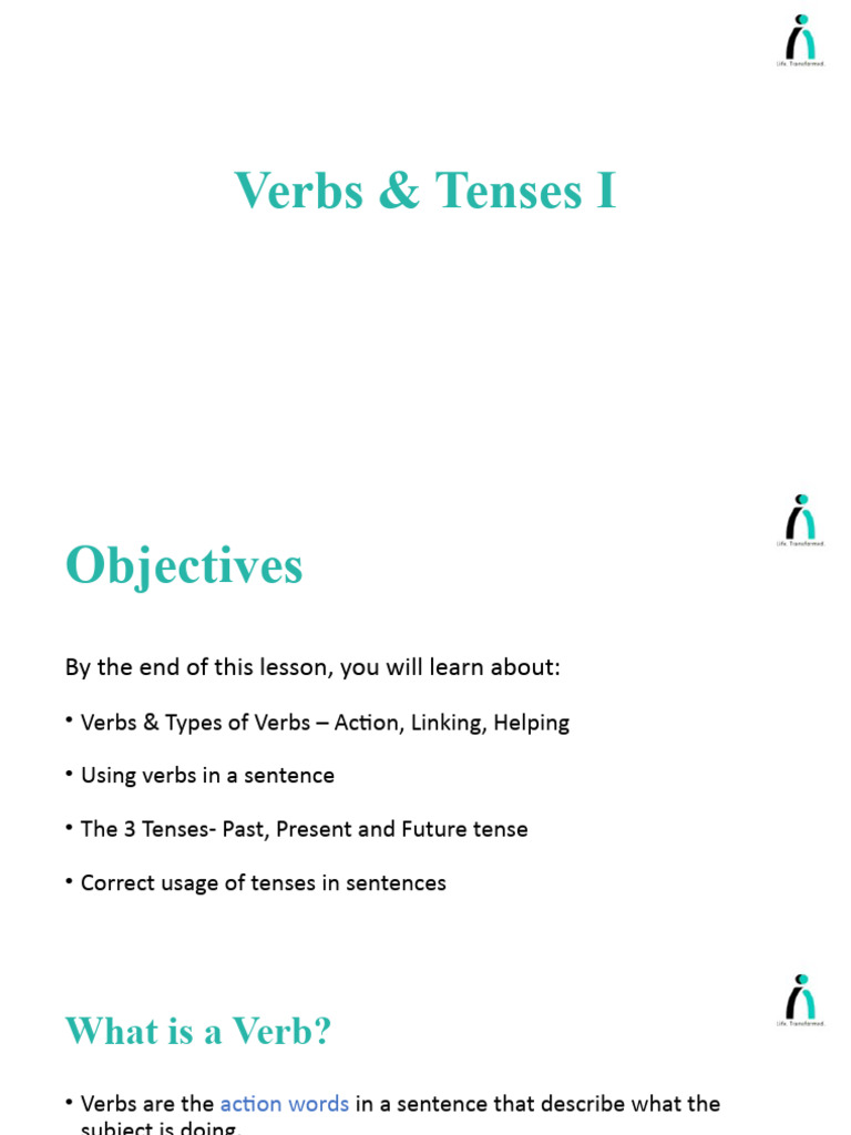 Understanding Verbs and Tenses | PDF | Verb | Grammatical Tense
