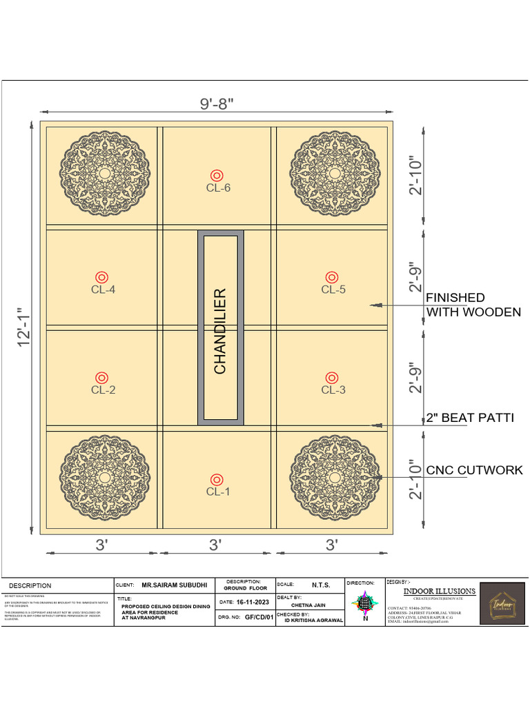 Ceiling Design Double Height Navrangpur | PDF