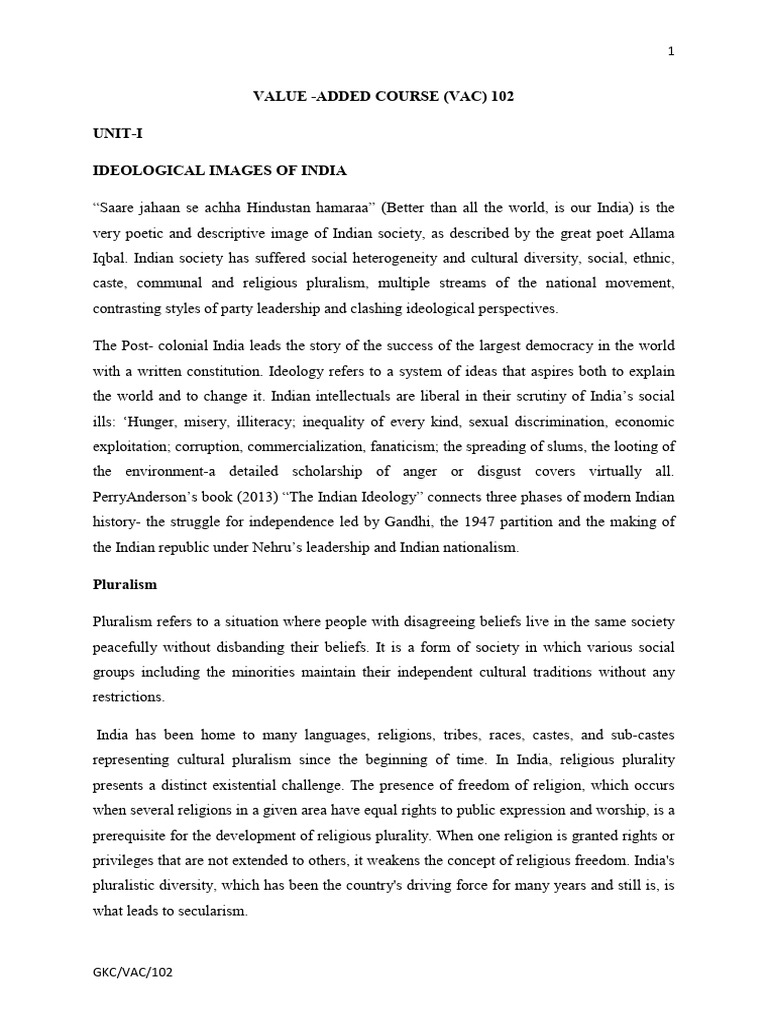 Vac 102 Pdf Tribe Religious Pluralism