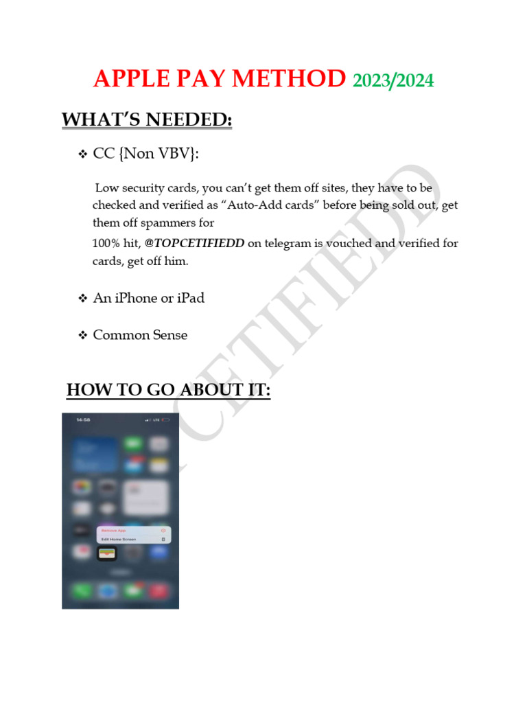 Apple Pay Method 2023 | PDF