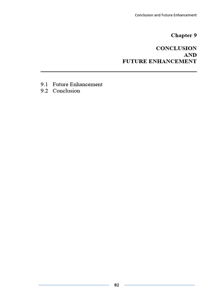 Conclusion AND Future Enhancement | PDF