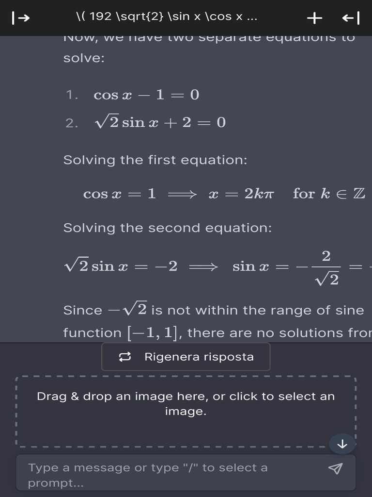 Trigonometric Equation Solutions | PDF