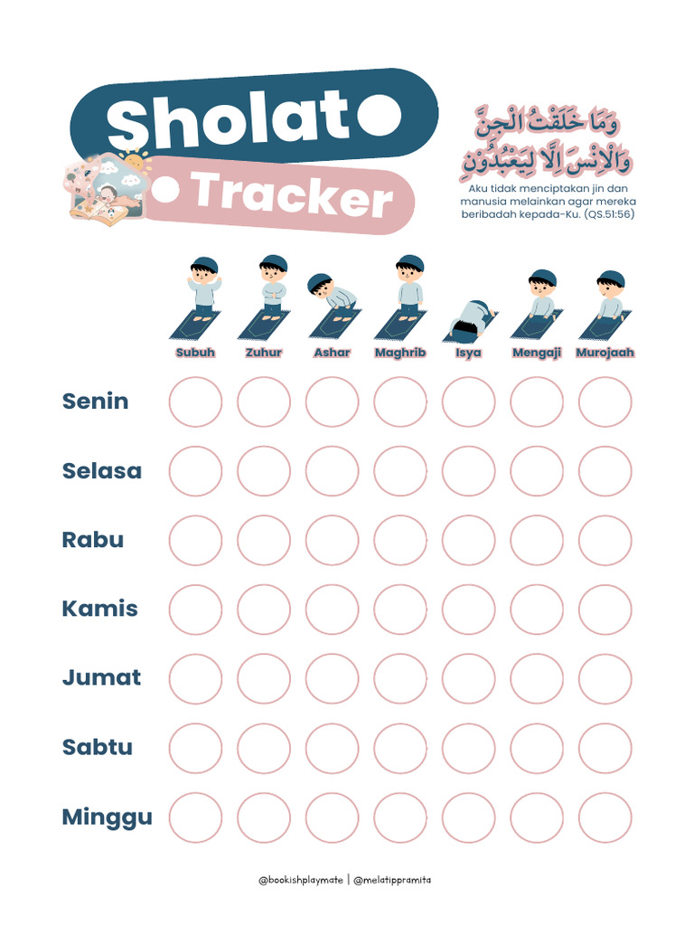 Sholat Weekly Tracker | PDF